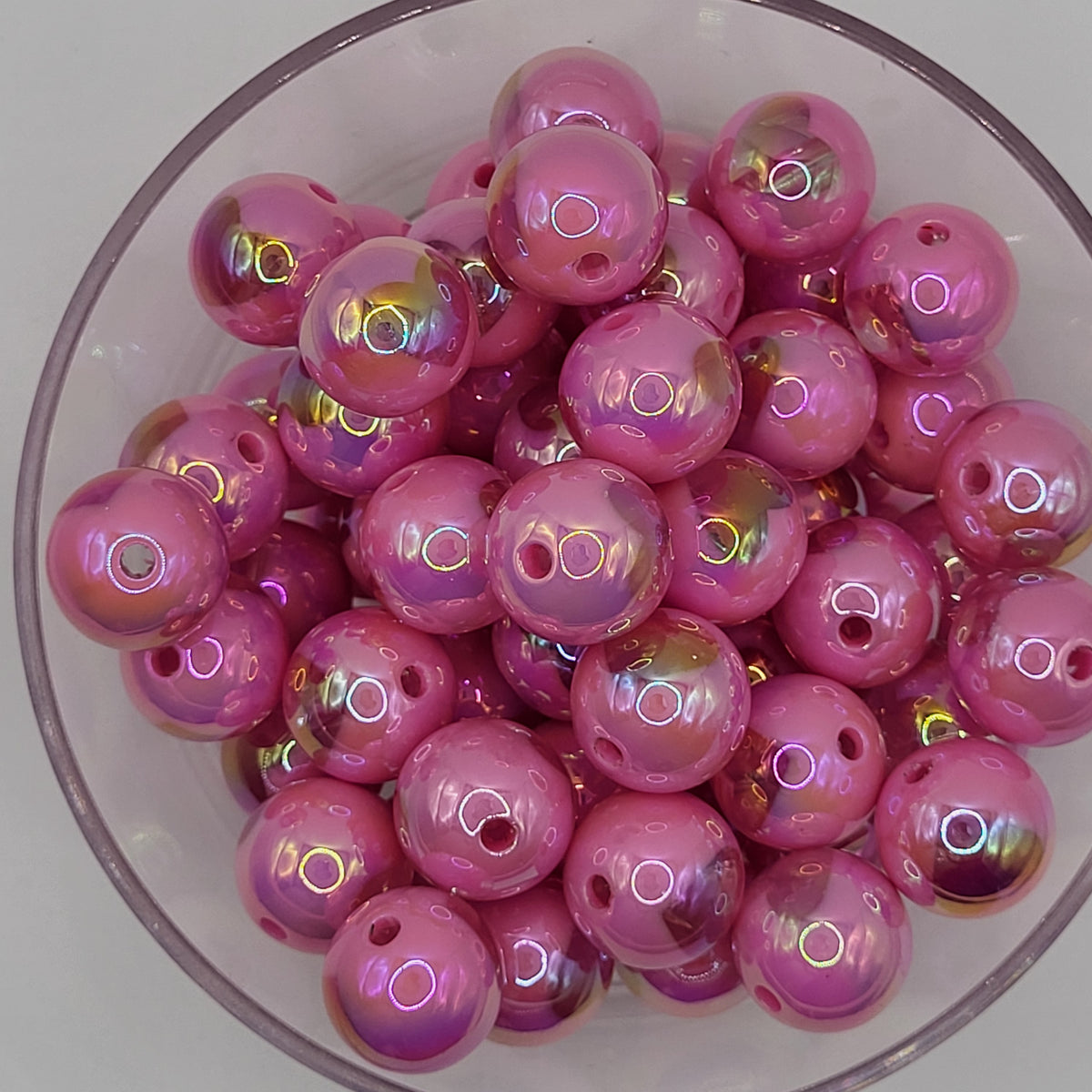 Dark Pink Heart Opal 16mm Solid ACRYLIC Beads – Creative City Designs