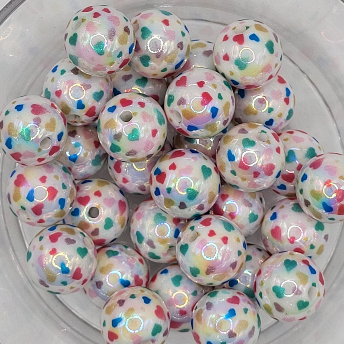 Heart Burst 16mm Solid ACRYLIC Beads – Creative City Designs